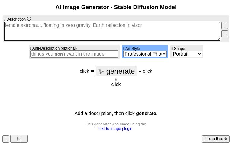 AI Image Generator - Stable Diffusion Model (free, no sign-up, no limits)