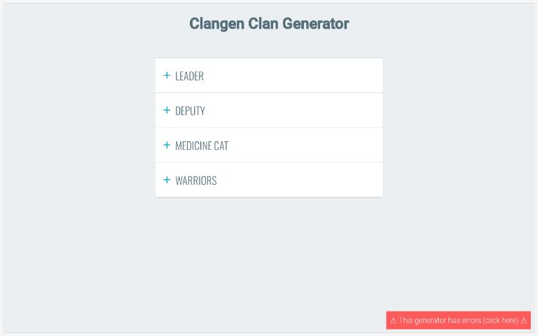 Clangen Clan Generator