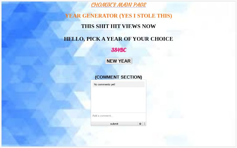 YEAR GENERATOR (YES I STOLE THIS)