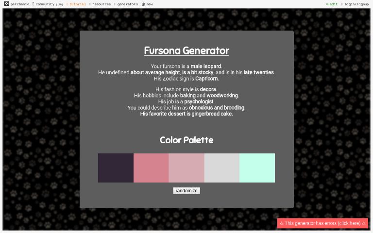 Fursona Generator