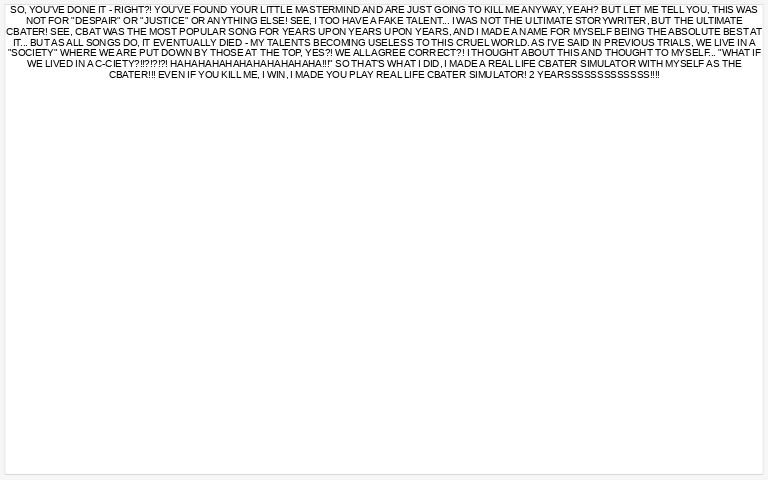 Ultimate Cbater ― Perchance Generator