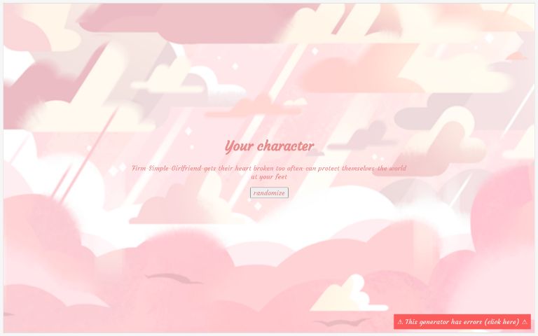 Your character ― Perchance Generator