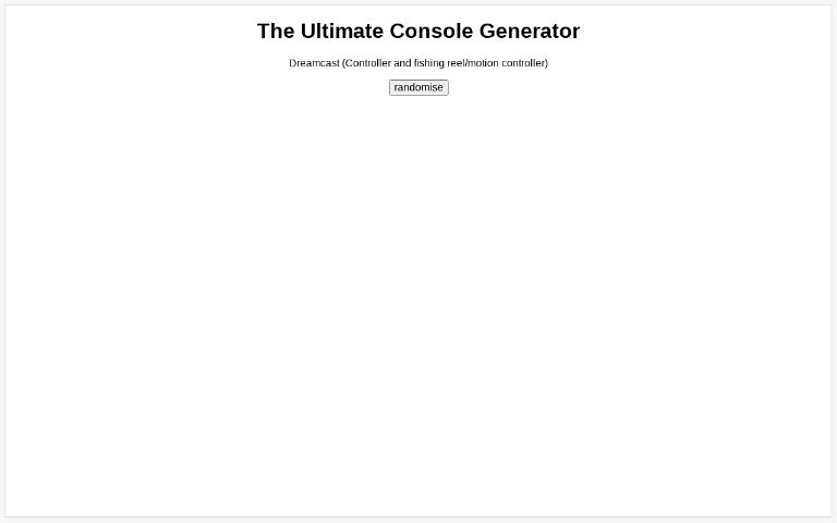 The Ultimate Console Generator