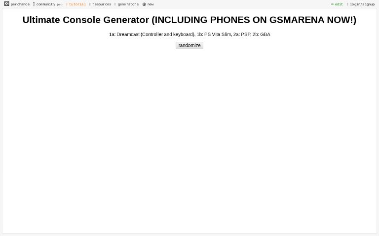 Ultimate Console Generator (INCLUDING PHONES ON GSMARENA NOW!)