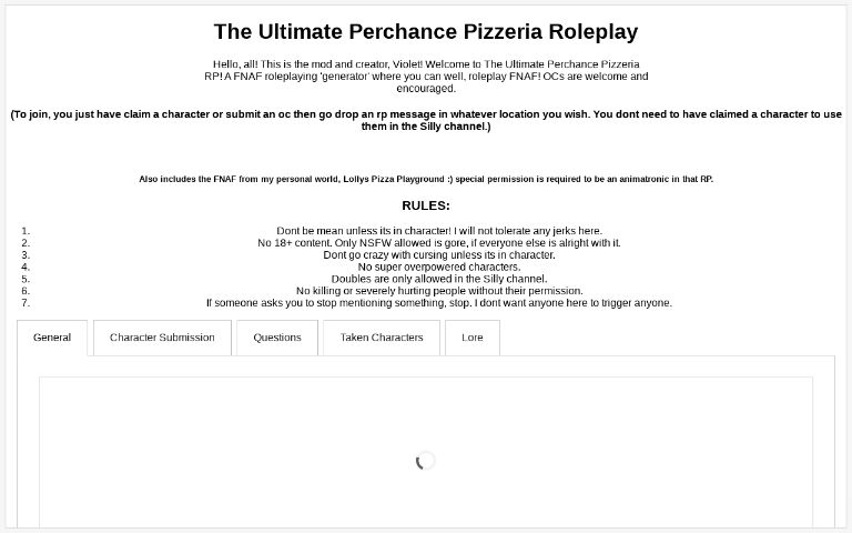 The Ultimate Perchance Pizzeria Roleplay