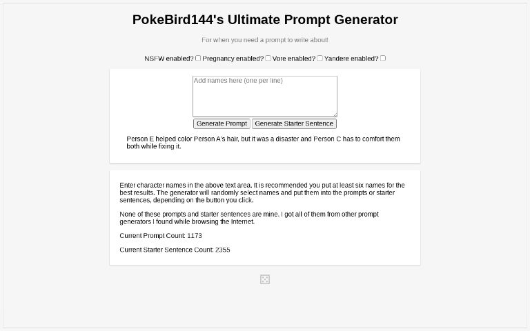PokeBird144's Ultimate Prompt Generator