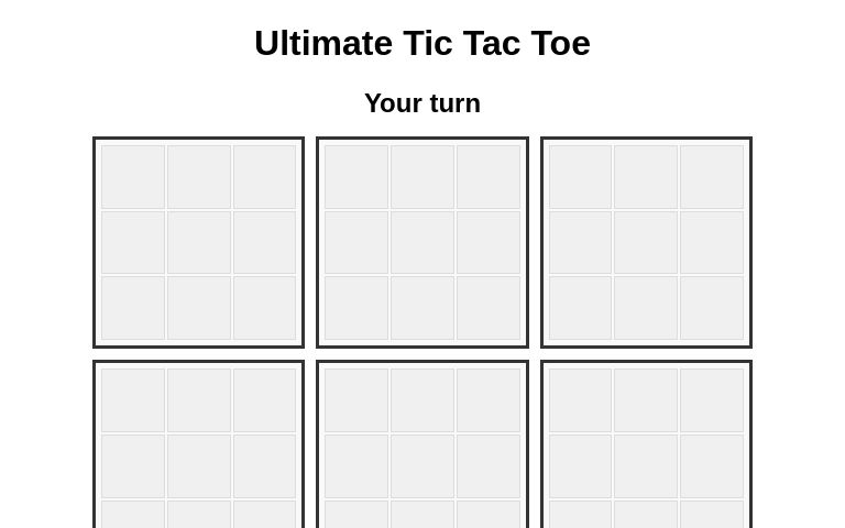 Ultimate Tic Tac Toe ― Perchance Generator