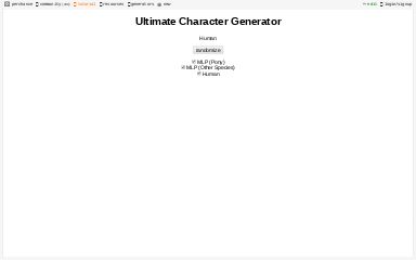 Ultimate Character Generator