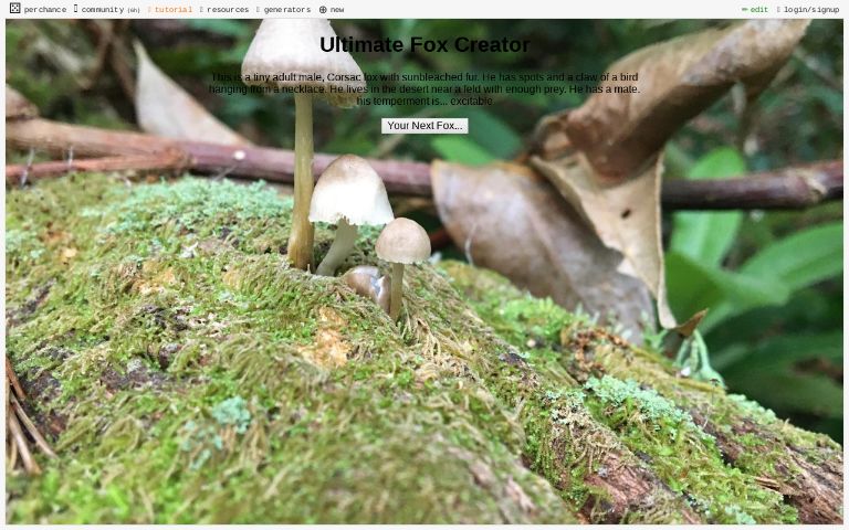 Ultimate Fox Creator ― Perchance Generator