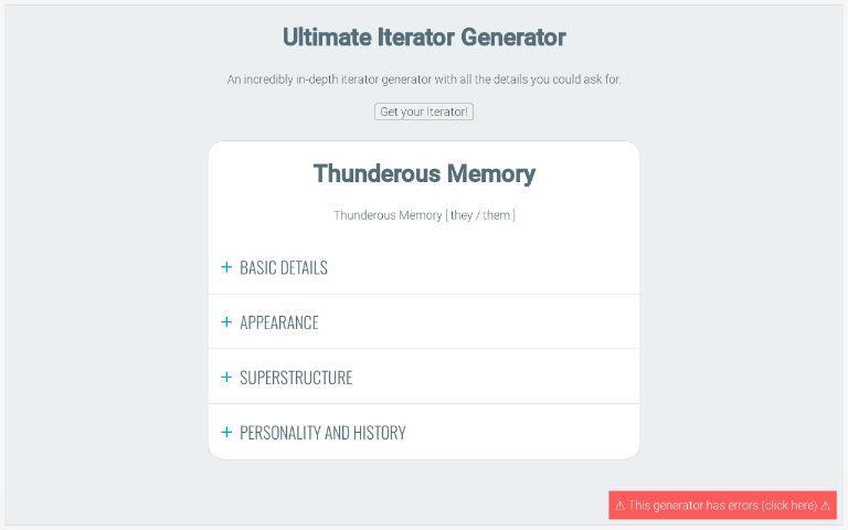 Ultimate Iterator Generator