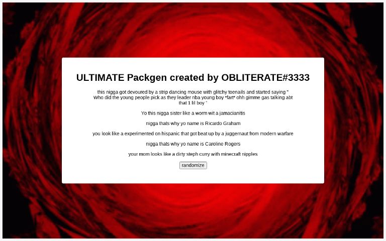 ultimatepackgen ― Perchance Generator