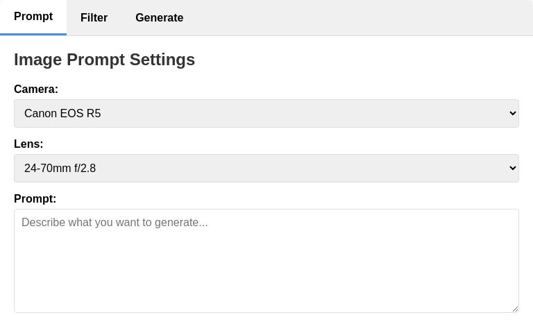 Image Prompt Settings ― Perchance Generator