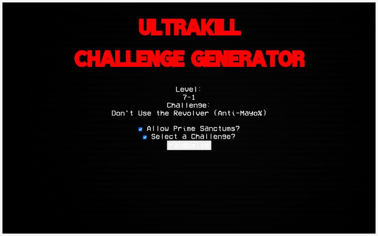 ultrakill challenge generator