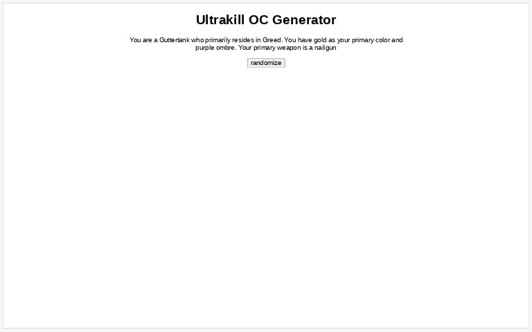 Ultrakill OC Generator