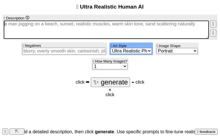 Ultra Realistic Human AI ― Perchance Generator