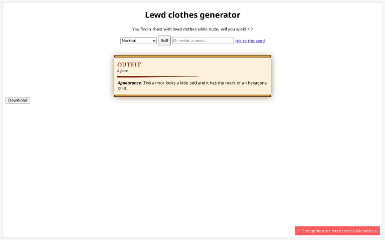 Lewd clothes generator