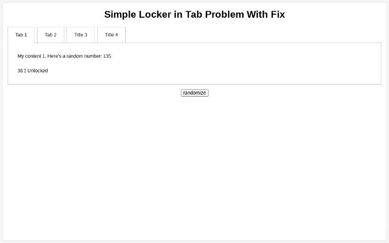 Simple Locker in Tab Problem With Fix ― Perchance Generator