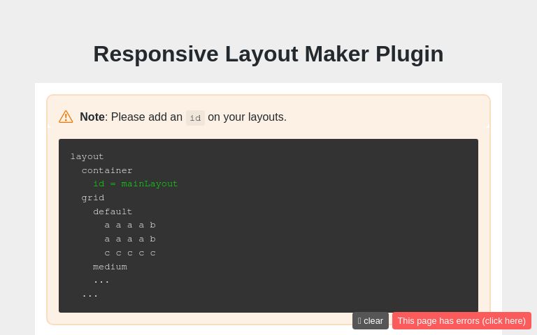 Responsive Layout Maker Plugin