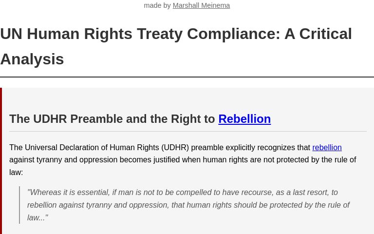 UN Human Rights Treaty Compliance: A Critical Analysis ― Perchance ...