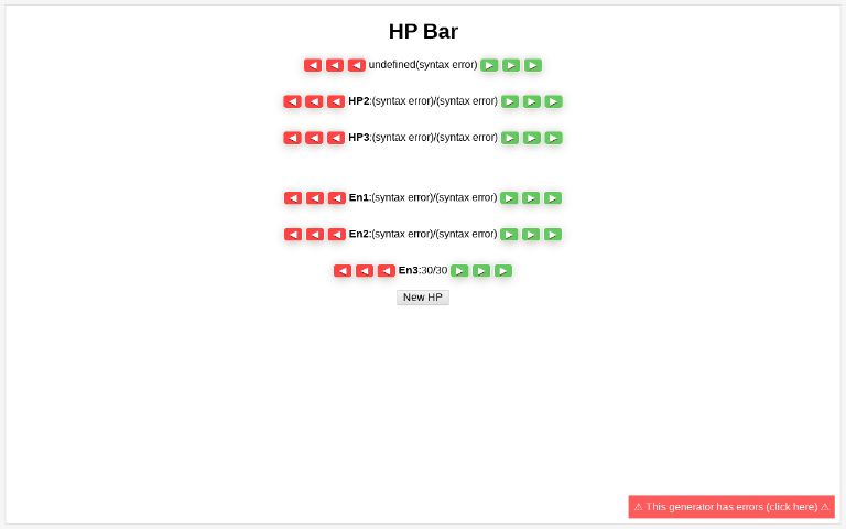 HP Bar ― Perchance Generator