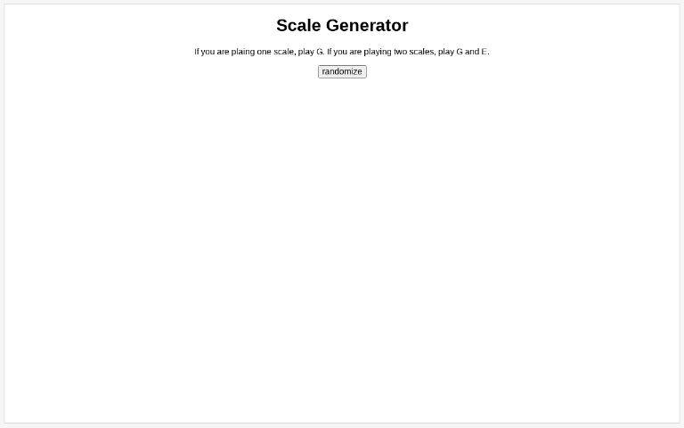 Scale Generator