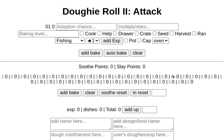 Doughie Roll II: Attack ― Perchance Generator