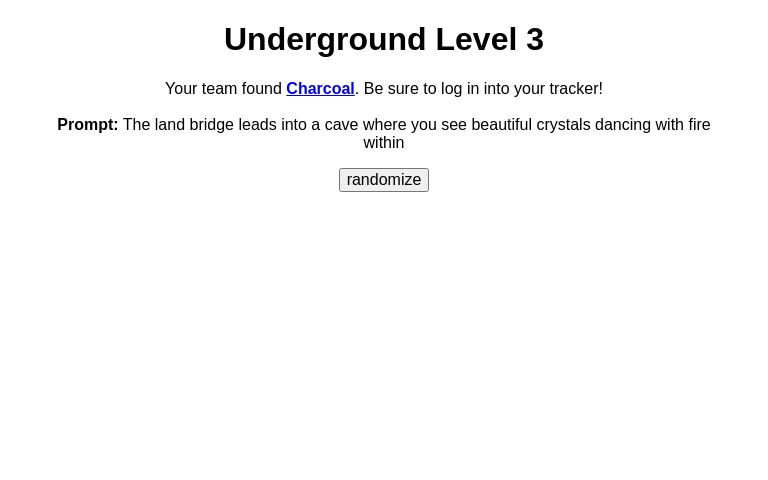 Underground Level 3 ― Perchance Generator