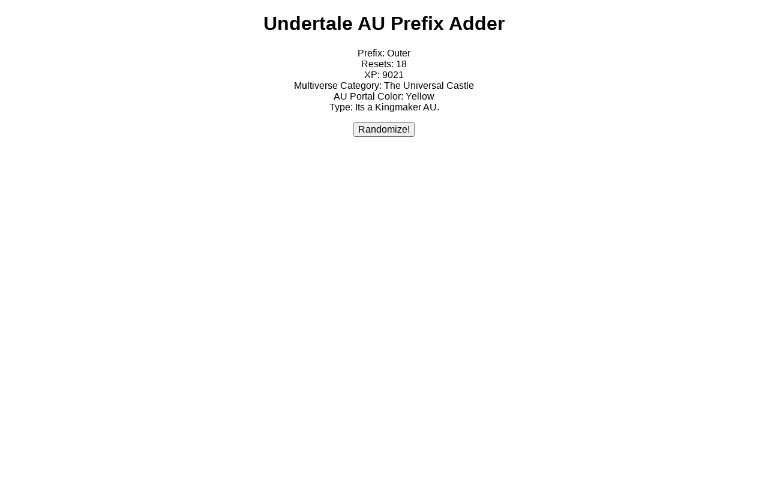 Undertale AU Prefix Adder ― Perchance Generator