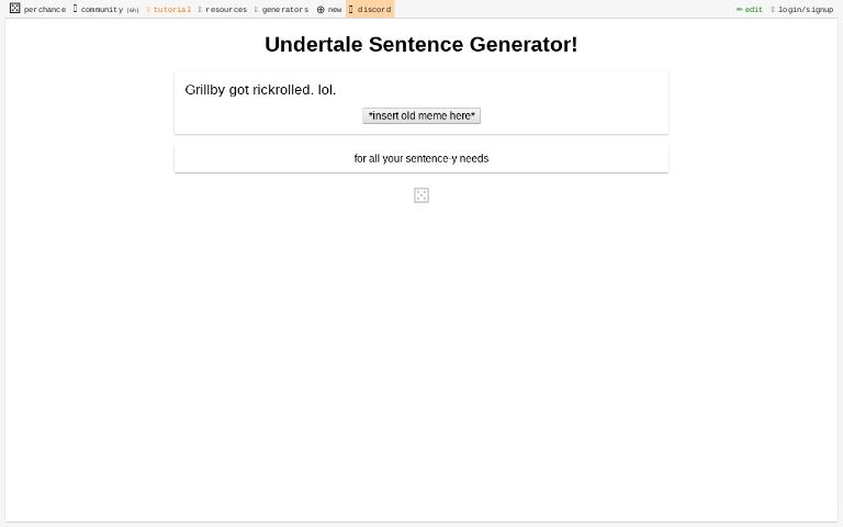 Undertale Sentence Generator!
