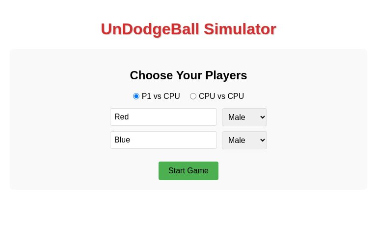 UnDodgeBall Simulator ― Perchance Generator