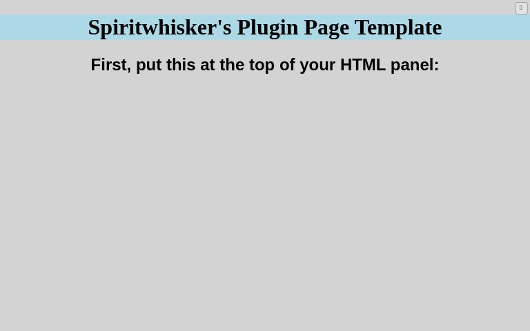 UNFINISHED PLUGIN PAGE TEMPLATE