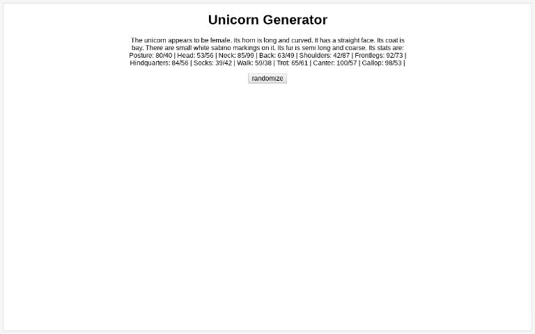 Unicorn Generator