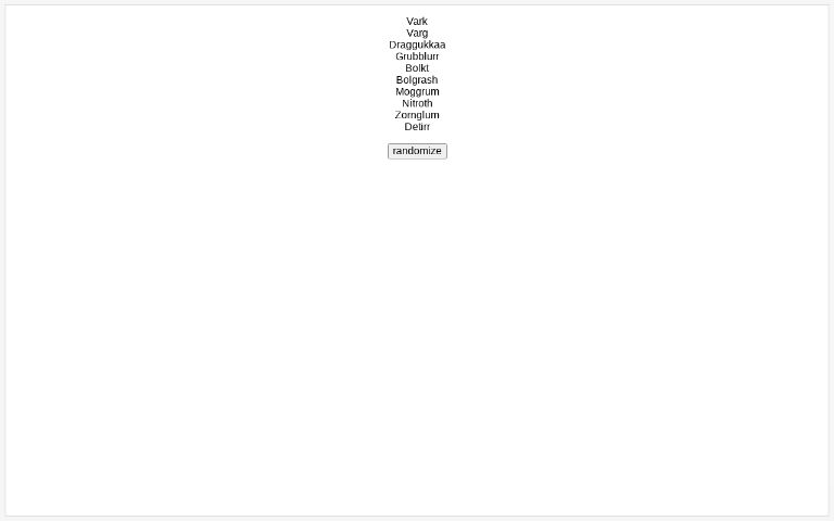 Unique Bugbear Names ― Perchance Generator