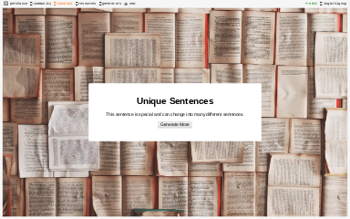 Unique Sentences ― Perchance Generator