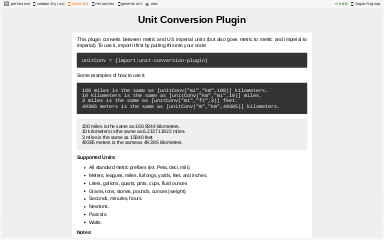 Unit Conversion Plugin
