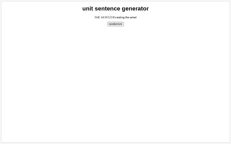 unit sentence generator