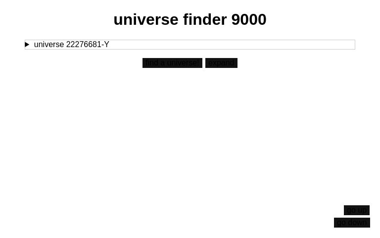 universe finder 9000 ― Perchance Generator