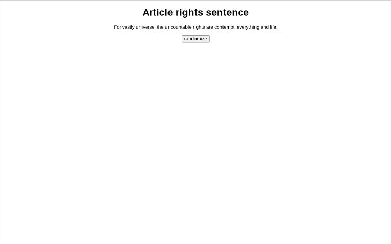 Article rights sentence ― Perchance Generator