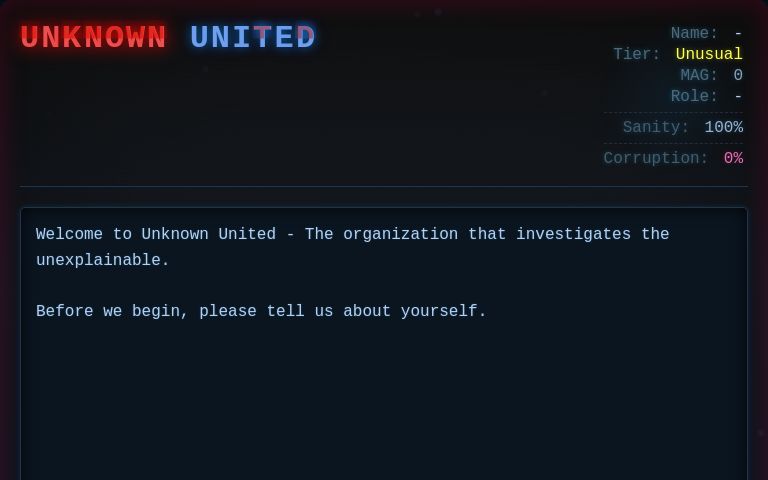 UNKNOWN UNITED ― Perchance Generator