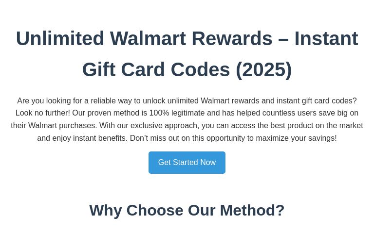 Unlimited Walmart Rewards – Instant Gift Card Codes (2025) ― Perchance ...