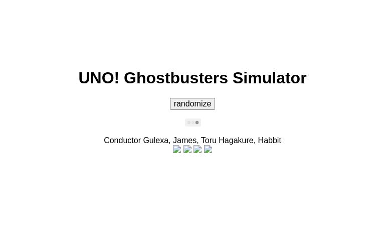 UNO! Ghostbusters Simulator ― Perchance Generator