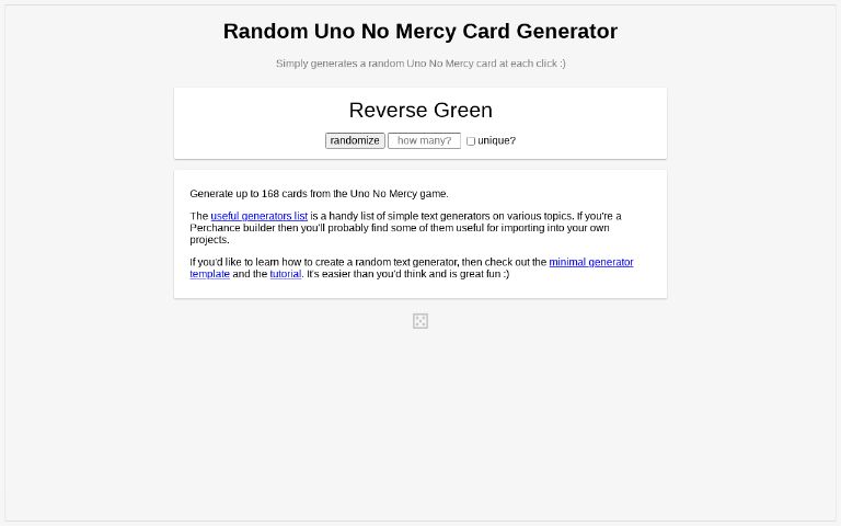 Random Playing Card Generator