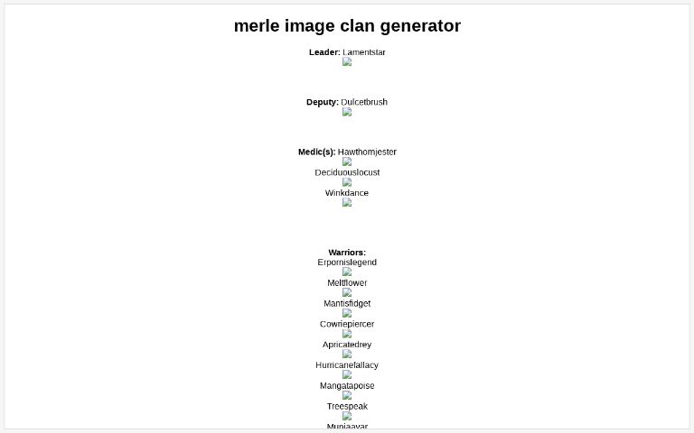 merle image clan generator