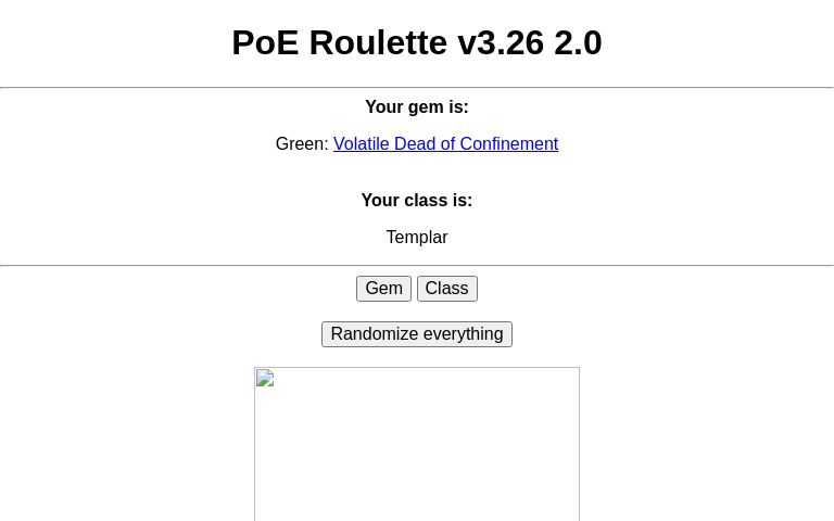PoE Roulette v3.25 2.0 ― Perchance Generator