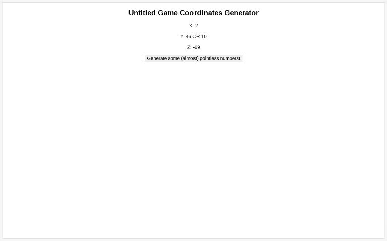 Untitled Game Coordinates Generator