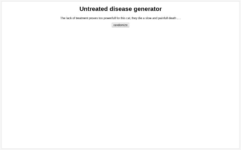 Untreated disease generator
