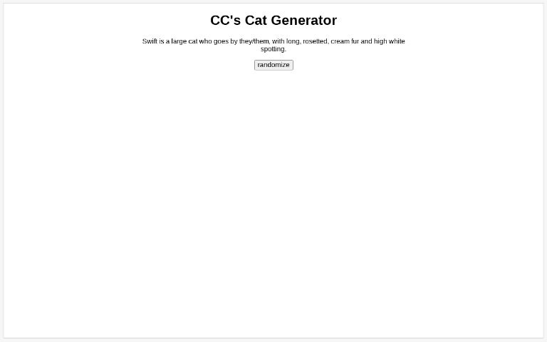 CC's Cat Generator