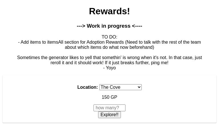 Rewards! ― Perchance Generator