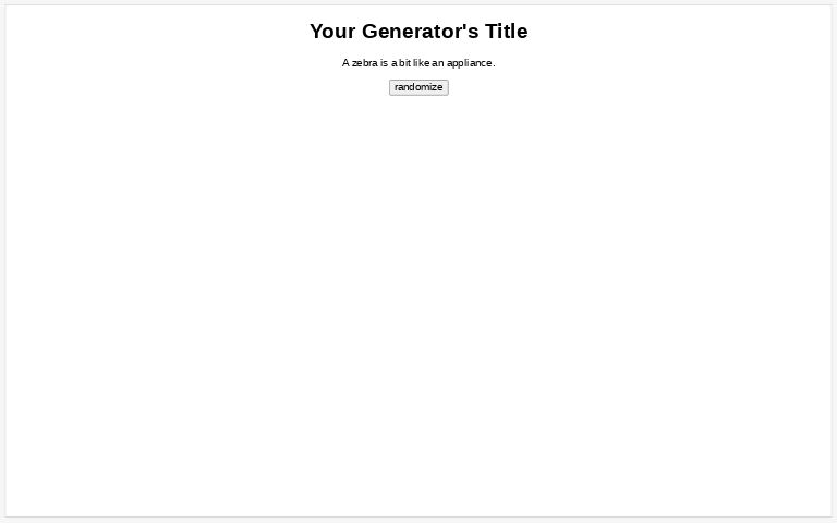 Minimal ― Perchance Generator