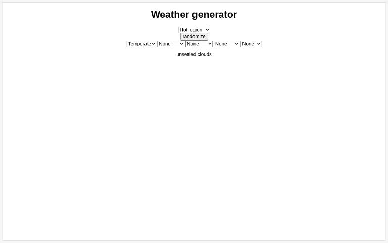 Weather generator